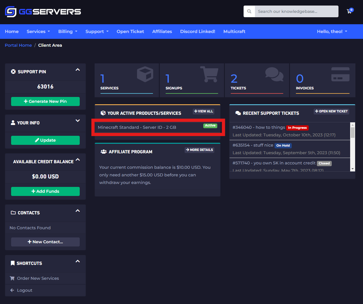 Getting Started! - How to Access and Use Your Multicraft Panel - GGServers Knowledgebase