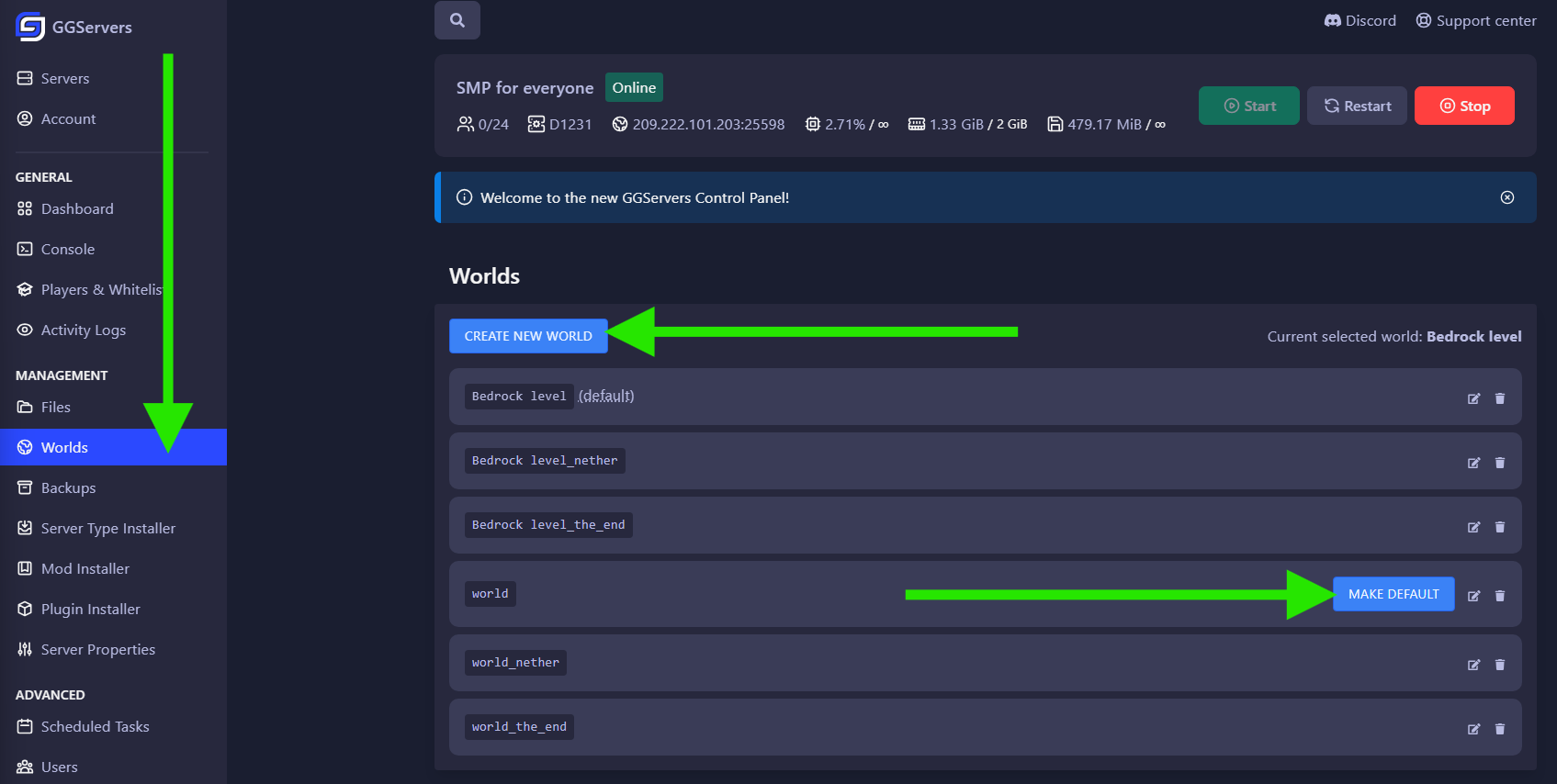Getting Started! - How to Access and Use Your Multicraft Panel - GGServers Knowledgebase