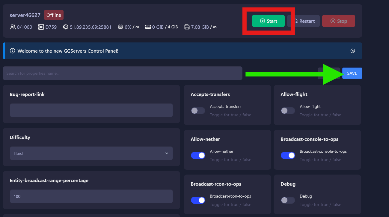 How to Turn PVP on or off - GGServers Knowledgebase