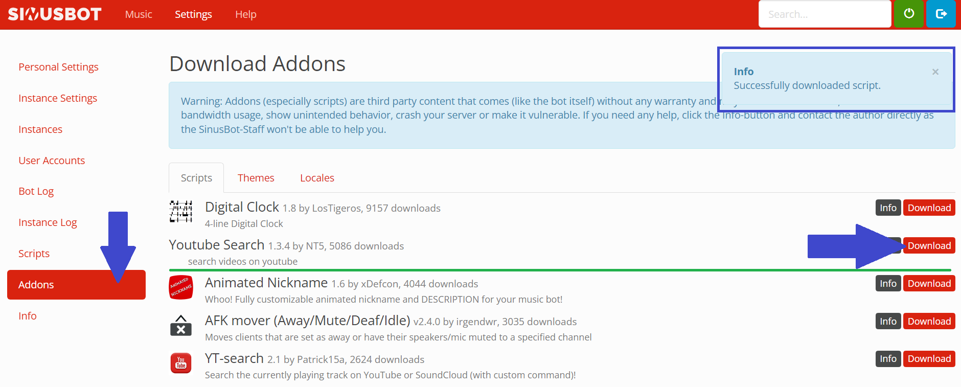 Getting Started - SinusBot - GGServers Knowledgebase