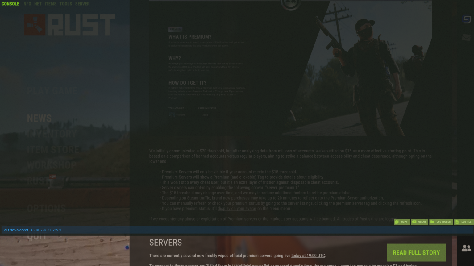 How to Connect to Your Rust Server - GGServers Knowledgebase