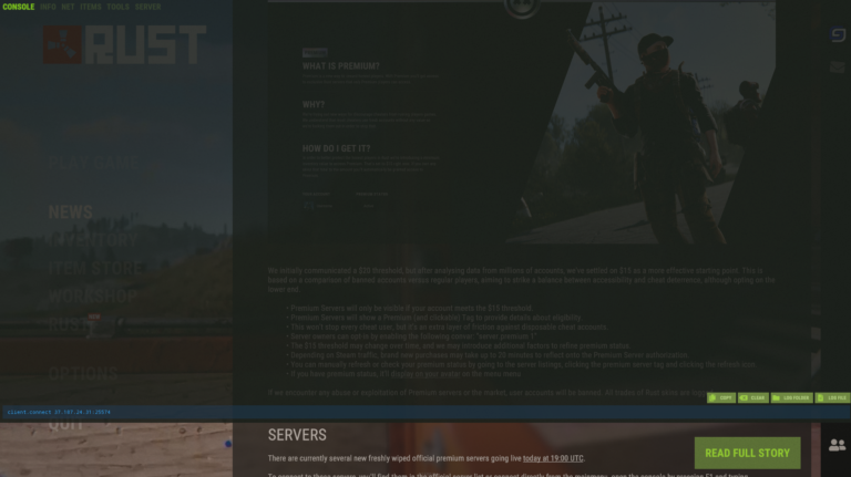 How to Connect to Your Rust Server - GGServers Knowledgebase