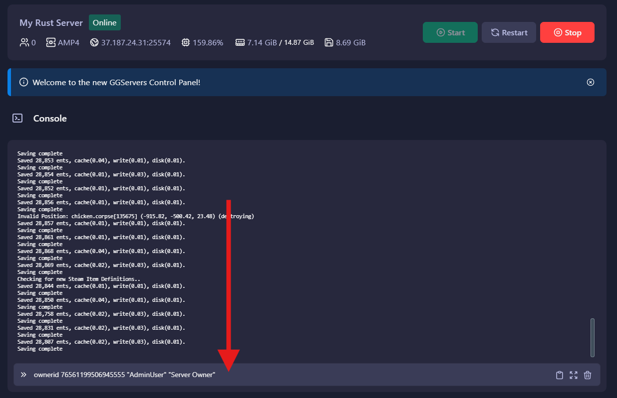 How to Make Yourself an Admin on Your Rust Server - GGServers Knowledgebase