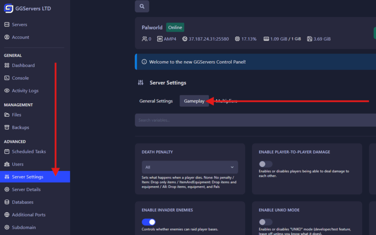 How to Enable Enable Friendly Fire on your Palworld Dedicated Server - GGServers Knowledgebase