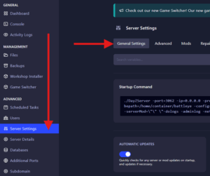 Make Darker Nights DayZ Server - GGServers Knowledgebase