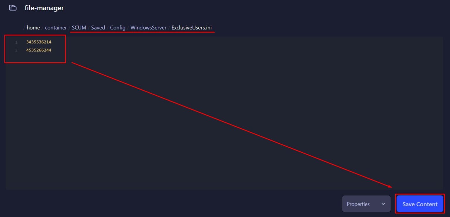 How to Set Exclusive Users on Your SCUM Server - GGServers Knowledgebase