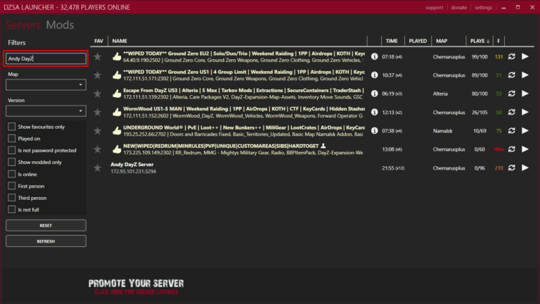 How to Join your DayZ Server using the DZSA Launcher - GGServers Knowledgebase