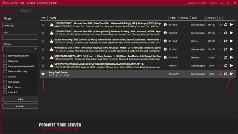 How to Join your DayZ Server using the DZSA Launcher - GGServers Knowledgebase