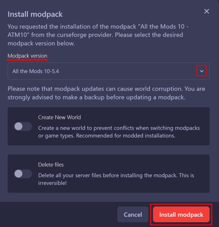 How to Update a Minecraft Modpack on Your Server - GGServers Knowledgebase